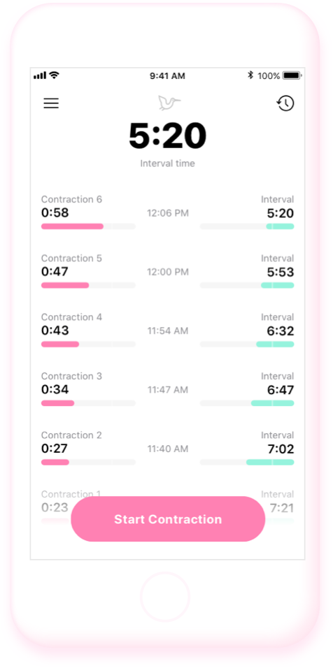 Storky - Practical and easy to use contraction timer